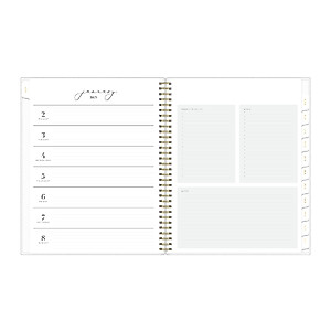 Blue Sky Life Note It 2023 Weekly and Monthly Planner Notes, 8.5" x 11", Frosted Cover, Wirebound, Leah (139479-23)