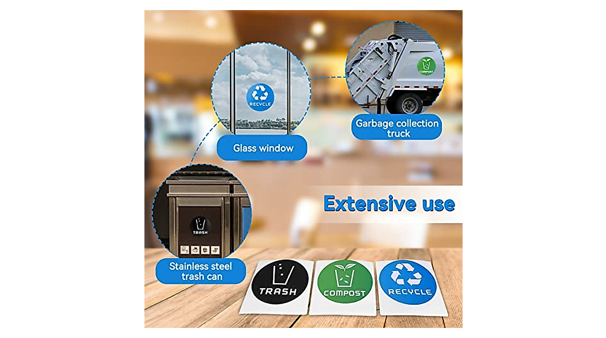 Recycle Stickers Pack of 60 - Organize Your Trash Smartly
