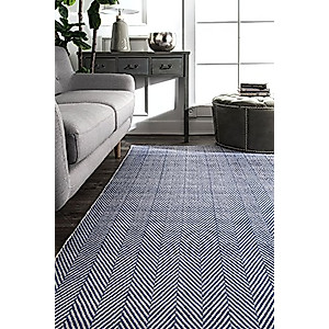 nuLOOM Kimberely Hand Loomed Area Rug, 5' x 8', Navy