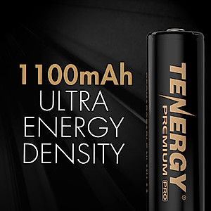 Tenergy Premium PRO Rechargeable AAA Batteries, High Capacity 1100mAh NiMH AAA Battery, 24 Pack Rechargeable Batteries