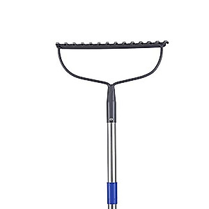 HOSKO 5FT Bow Rake，60 inches L Handle x 13.5 inches W Head Metal Bow Rake with Heavy Duty Construction for Gardening, Land Management, Yard Work, Farming and Outdoor
