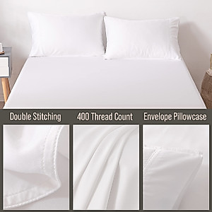 Bella Coterie | Luxury Standard Size Pillowcase Set | 100% Organically Grown Bamboo Viscose | Ultra Soft | Cooling | 2 Pcs [White]