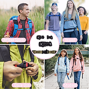 Ikerall Sternum Straps For Backpacks 1-pack,Adjustable Chest Strap with Emergency Whistle Buckle Suitable for Universal Outdoor Fabric Backpack Straps(Navy Green)