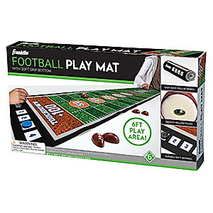 Franklin Sports Shuffleboard Table Game Mats – Tabletop Shuffleboard Mats and Pushers – Indoor Shuffleboard and Curling Games - Football Shuffleboard