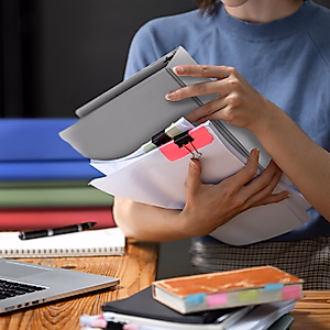 Samsill 1.5 Inch 3 Ring Binders, Made in USA, Economy Round Ring, Clear View Cover, 325 Sheet Capacity - for School, Home, Office - White, 4 Pack