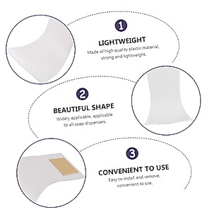 Cabilock 13 Pcs Water Tray Black Serving Tray Drinking Lotion Dispenser Drip Tray Foam Drip Tray Bark Wall Cup Holder Anti-Leakage Soap Dispenser Tray Plastic No Contact Liquid Soap White