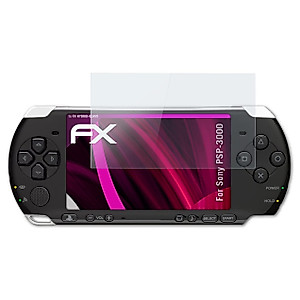 atFoliX Plastic Glass Protective Film compatible with Sony PSP-3000 Glass Protector, 9H Hybrid-Glass FX Glass Screen Protector of plastic