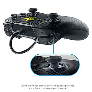 PDP Gaming Wired Pro Controller Faceplate: Black Mario Star - Nintendo Switch Faceoff