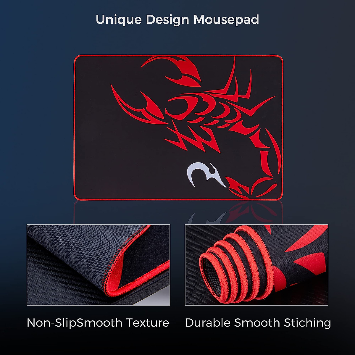 It's_Organized Gaming Desk 47 inch PC Computer Desk Home Office Student Desk X-Shaped with Mouse Pad Cup Holder Headphone Hook Handle Rack,Black