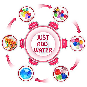 MarvelBeads Water Beads Non-Toxic (Half Pound Refill) Rainbow Mix for Sensory Play, Spa Refill, Toys and Décor, Marble Sized
