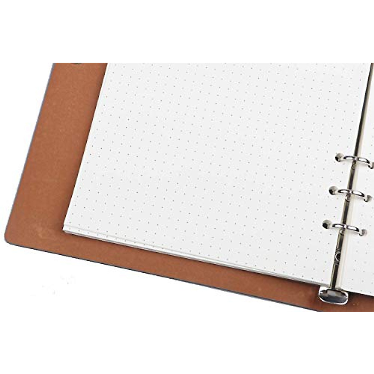 A5 Leather Binder Notebook, Langtor PU Journal Writing Notebook Diary Replaceable paper, Fine Soft PU Leather + Metal binder + Quality Paper - 100gsm, Size: 5" X 8.3", 160 Pages (Black)