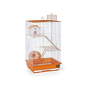 Prevue Pet Products Three-Story Hamster & Gerbil Cage Orange & White SP2030O