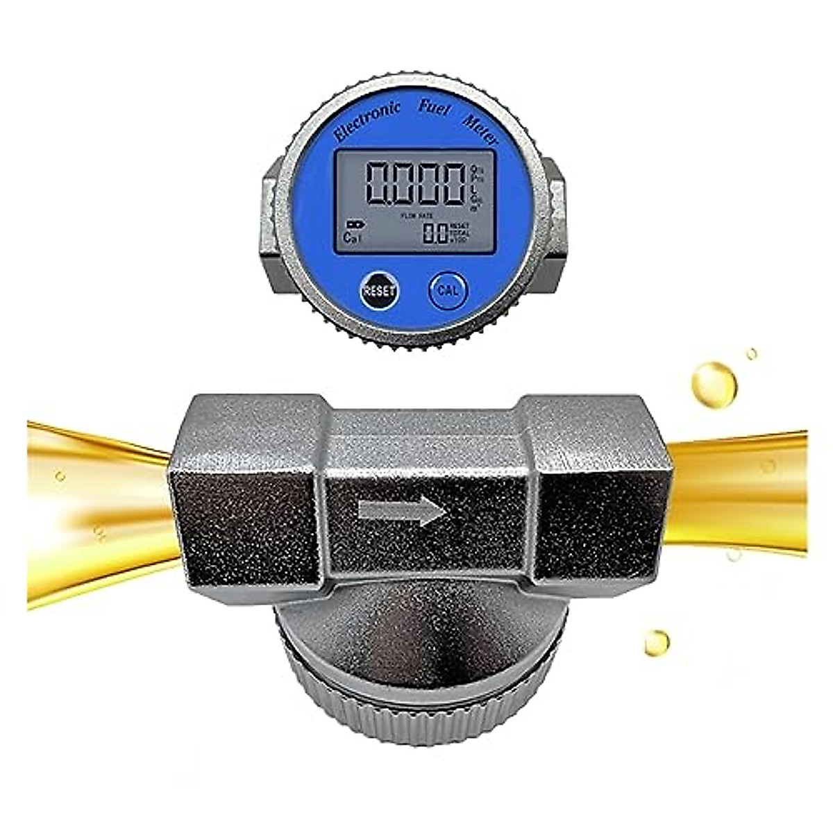 High Accuracy s Flow Meter, Waterproof Liquid Water Meter Flowmeter 2 Size - Long Lasting(6 Points)