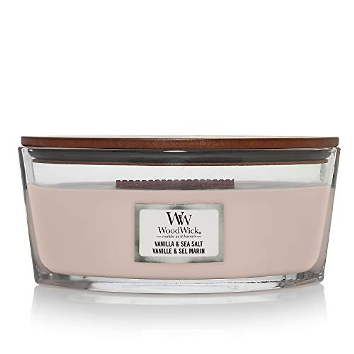 Woodwick Ellipse Scented Candle, Vanilla & Sea Salt, 16oz | Up to 50 Hours Burn Time & Ellipse Scented Candle, Lavender Spa, 16oz | Up to 50 Hours Burn Time