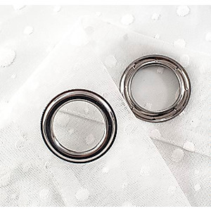 HIGHSEASON White Raindrops Style Sheer Curtains 84 inches Long,Grommet Draperies for Living Room/Bedroom(White,Set of 2,52 x 84 Inch Length)