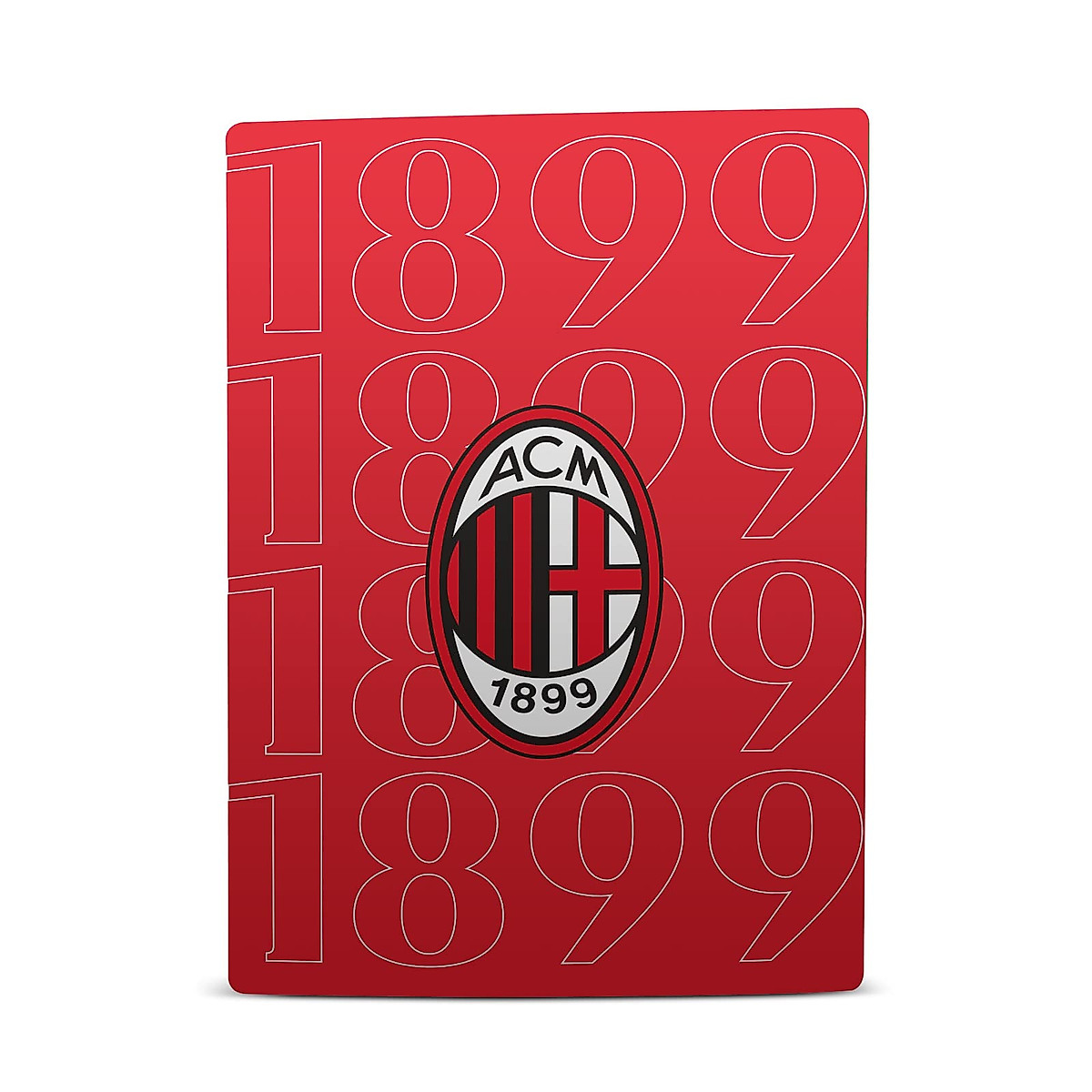 Head Case Designs Officially Licensed AC Milan 1899 Black Logo Art Vinyl Faceplate Sticker Gaming Skin Decal Cover Compatible with Sony Playstation 5 PS5 Digital Edition Console