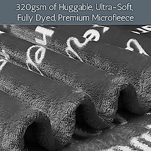 FILO ESTILO Spiritual Gifts for Women or Men, Scripture Blanket, Religious Easter Gifts, Christian, Inspirational, Catholic, Faith, God Gifts, Healing Throw Blanket for Prayer 60x50 Inches (Grey)