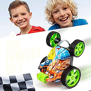 HST-RC Mini Twist Remote Control Toy 777-4: Stunt RC Racing 4WD Rolling Tumbler Car with Controller, 360 Degree, Spin & Flip, 27 MHz, Battery Operated