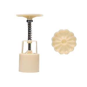 Dadam Cookie Press Mid-Autumn Festival Hand-Pressure Moon Cake Mould with 6 Pcs Mode Pattern for 1 Sets - 50g Cookie Stamp Mooncake Mold Set - Cookie Stamps DIY Decoration Press Cake Cutter