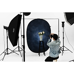 Kate Collapsible Backdrop Pop Up Backdrops Blue Portable Background for Portrait Photography, for Video Conference, for Live Stream, 5x6.5ft