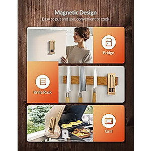 Smart Meat Thermometer, OSCEVIA 2-Probe Food Thermometer with Smart Alert, 262ft Wireless Range, IP67 Waterproof, Magnetic Design for BBQ, Kitchen, Air Fryer, Garden, Oven, Grill, Rotisserie