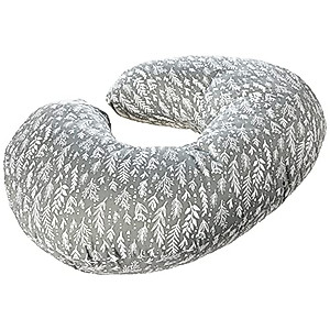 Dr. Brown's Breastfeeding Pillow with Removable Cover for Nursing Mothers, Machine Washable, Cotton Blend, Gray