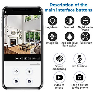 Mini Spy Hidden Camera, WiFi Wireless Hidden Camera with Live Feed, 1080P HD Nanny Cam with Phone App, Hidden Camera Night Vision Surveillance Camera for Home Indoor Outdoor