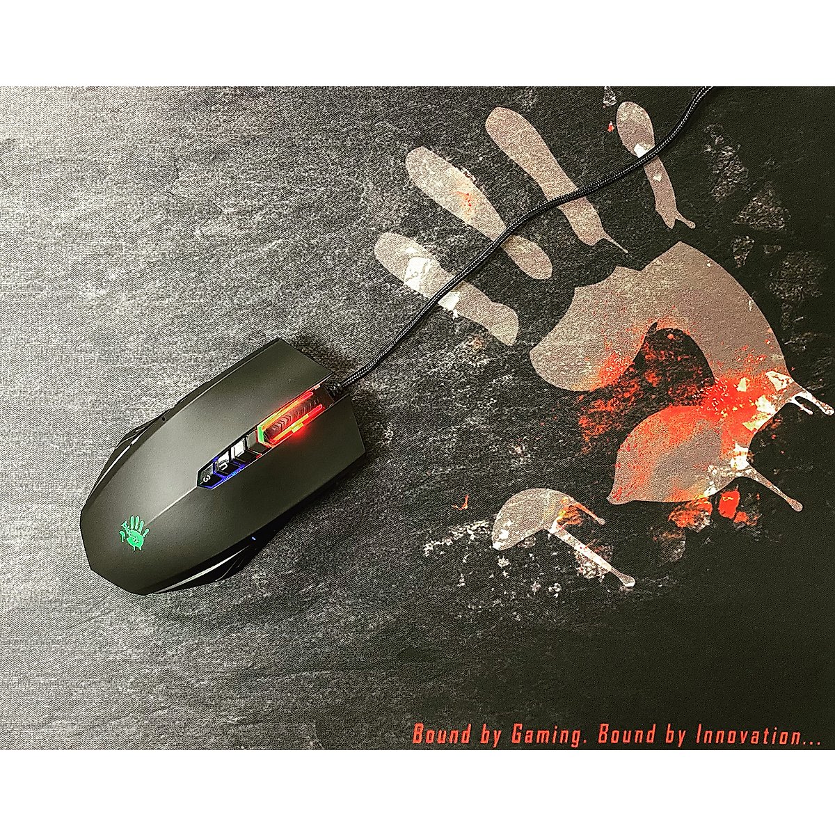 Bloody A70x Optical Gaming Mouse with Light Strike (LK) Switch & Scroll - Fully Programmable and Advance Macros (A70x-MatteBlack)