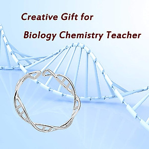 Zuo Bao DNA Chemistry Science Finger Ring Adjustable Ring Creative Gift For Biology Chemistry Teacher (DNA-ring)