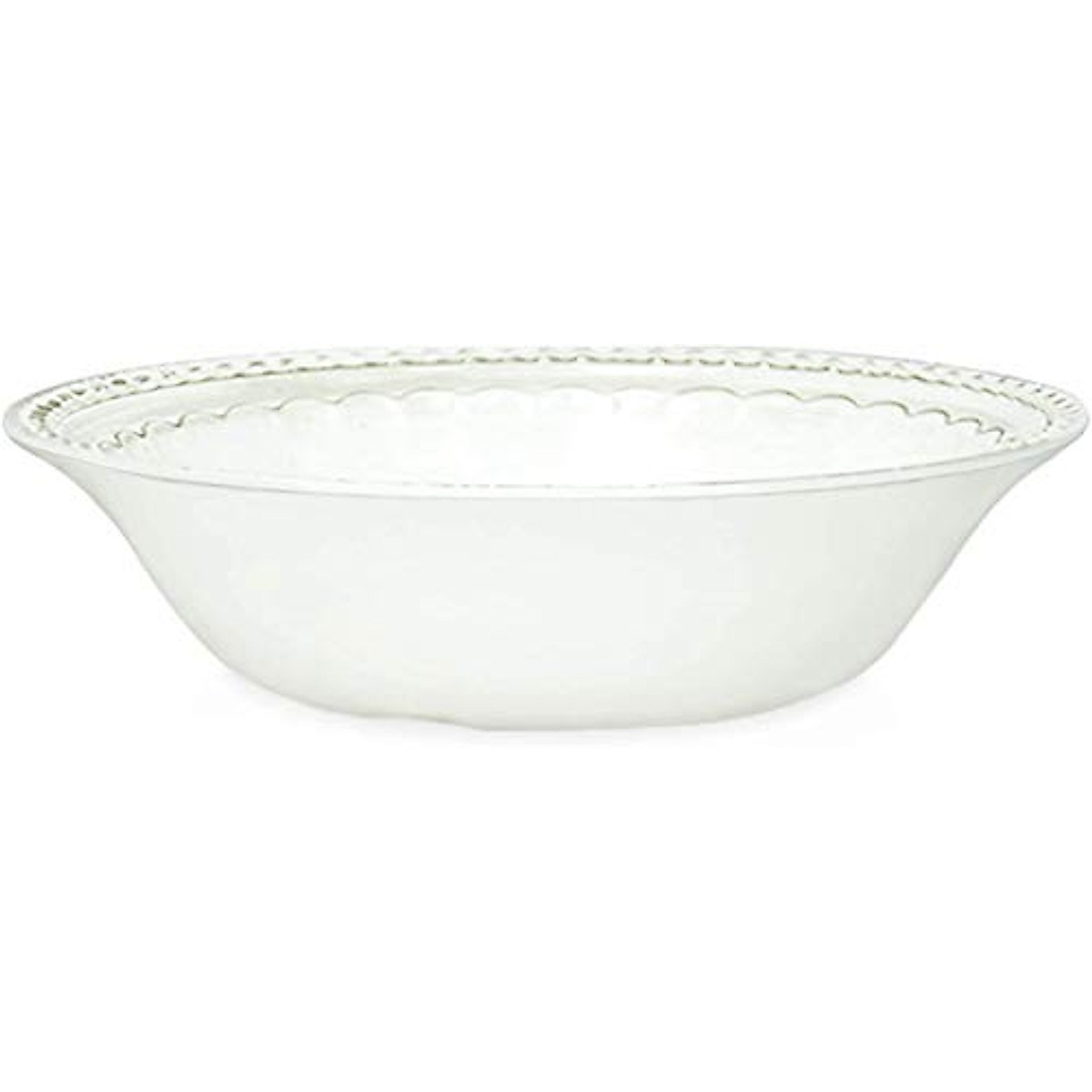 Zak Designs Melamine Dinnerware Set, 12-Piece, Service for 4, French Country House (Oyster White)