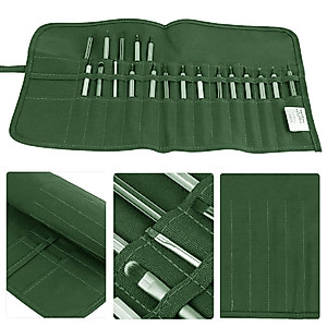 CHENJIEUS Paint Brush Foldable Bag, New 30 Hole Draw Pen Roll Up Portable Canvas Paint Brush Bag Artist Watercolor Oil Brush Case