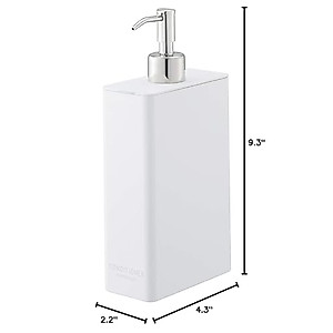 Yamazaki Tower Conditioner Dispenser White Rectangular