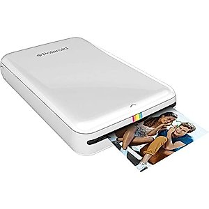 Zink Polaroid ZIP Wireless Mobile Photo Mini Printer (White) Compatible w/ iOS & Android, NFC & Bluetooth Devices