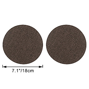 Kiven Led Light Cover,Light Blocking Stickers, 7.1in in Dia, Brown Fabric, LED Light Dimming Sticker for Recessed Light/Can Light, LED Spotlight, Ceiling Light, Downlight