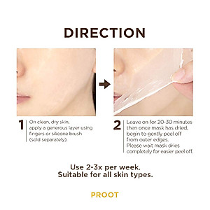 Calendula Peel Off Mask | With Herbal Infused Brightening Serum | Formulated with Real Calendula Flower Leaves and Extracts | Korean Skin Care, Vegan, Cruelty-Free | 3.38 oz