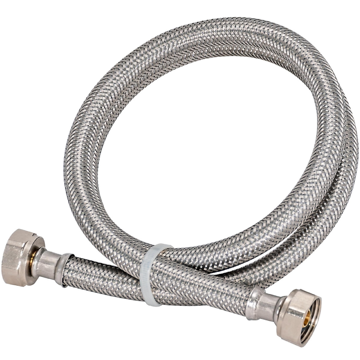 Eastman 60 inch Steel-Flex Faucet Connector, 1/2 Inch FIP x 1/2 Inch FIP, Braided Stainless Steel Faucet Supply Line, 48022