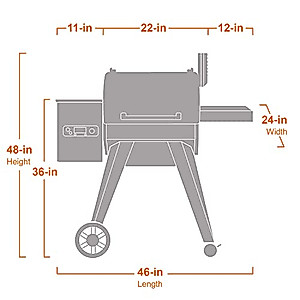 Monument Grills 85030 Wood Pellet Grill and Smoker for Outdoor Cooking, with chimney, Bronze