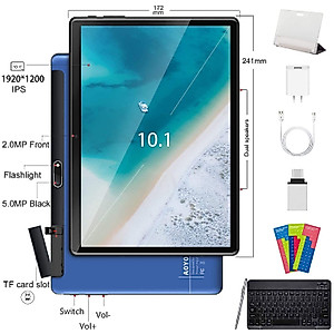 AOYODKG Android 11 Tablet, Tablet with Keyboard,4GB RAM 64GB ROM/128GB Expansion 2 in 1 Tablet,6000mAh,Dual Camera, IPS Touchscreen, GMS Certified Tablets PC