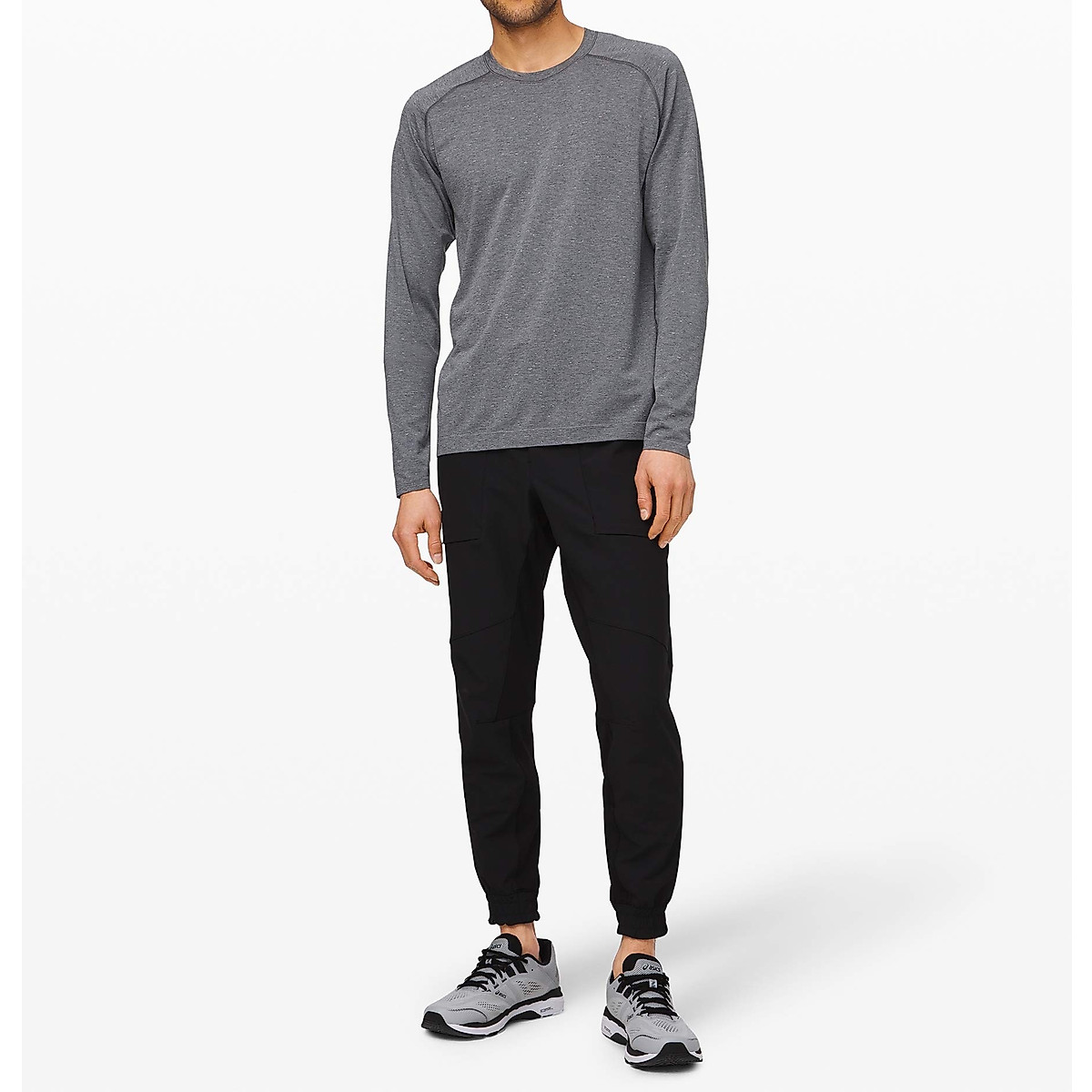 Lululemon Mens Metal Vent Tech Long Sleeve Shirt (Deep Coal Black, M)