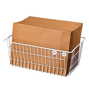 SANNO Freezer Baskets,Farmhouse Metal Wire Basket Freezer Storage Wire Baskets Organizer Wire Storage Basket for Kitchen Pantry Organizer Bins,14"x11"x6"