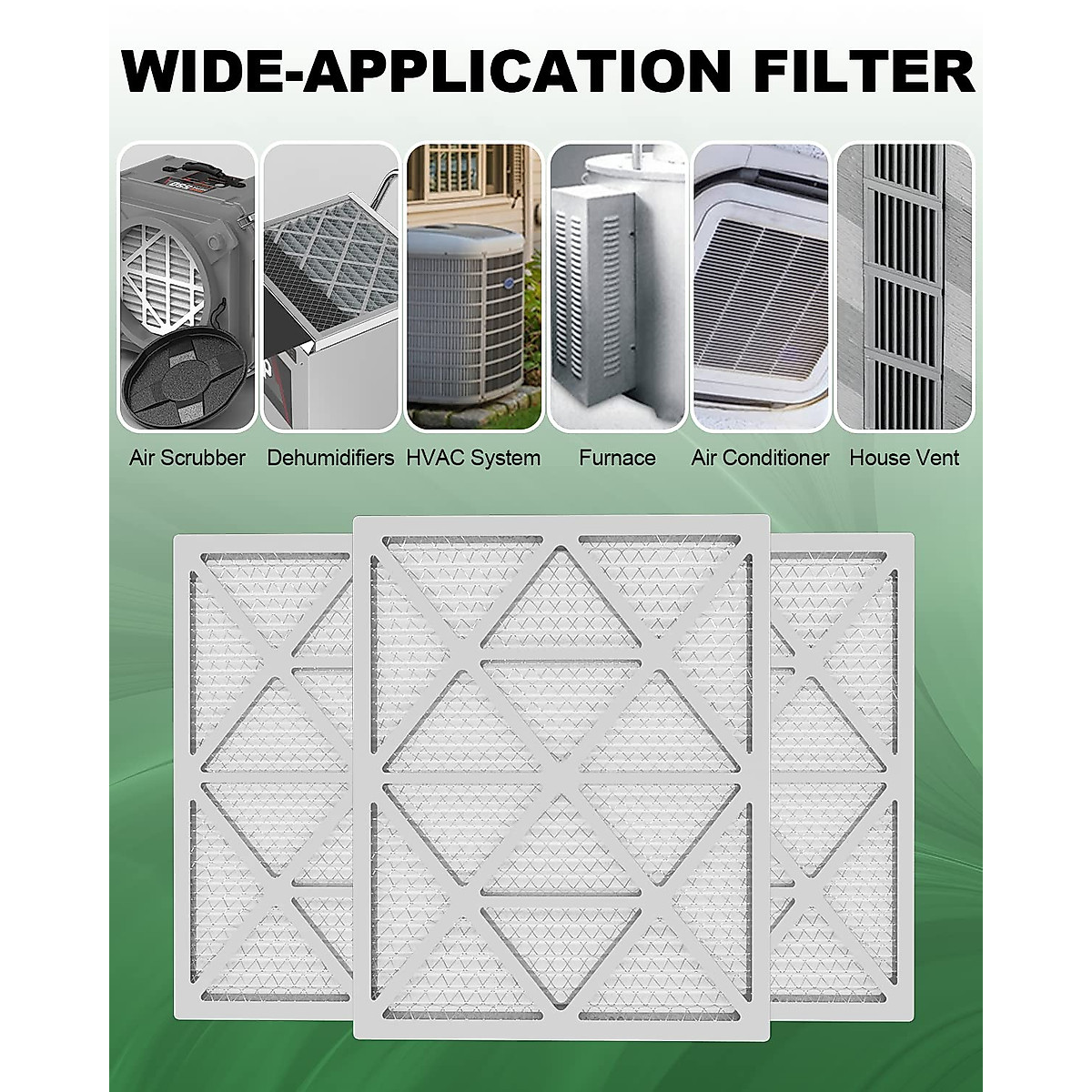 TRIGHTFILTERS 20x25x1 Air Filter MERV 8, Pleated HVAC AC Furnace Home Air Filters Replacement 6 Pack