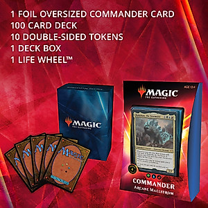 Magic: The Gathering Arcane Maelstrom Ikoria Commander Deck | 100 Card Deck | 4 Foil Legendary Creatures