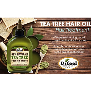 Difeel Premium Natural Hair Oil - Tea Tree Oil for Dry Scalp 7.1 Ounce