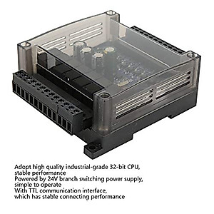 PLC Industrial Control Board, 32-bit CPU FX2N-20MR Programmable Control Board for Household Products for Woman for Office Tool(Bare Board + Shell)