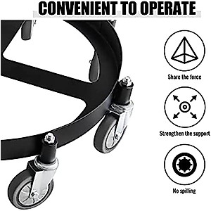 Drum Dolly 55 Gallon Trash Can Dolly Heavy Duty 2000 Pound Barrel Dolly With Swivel Casters Wheel Steel Frame Dolly Non Tipping Hand Truck Capacity Dollies