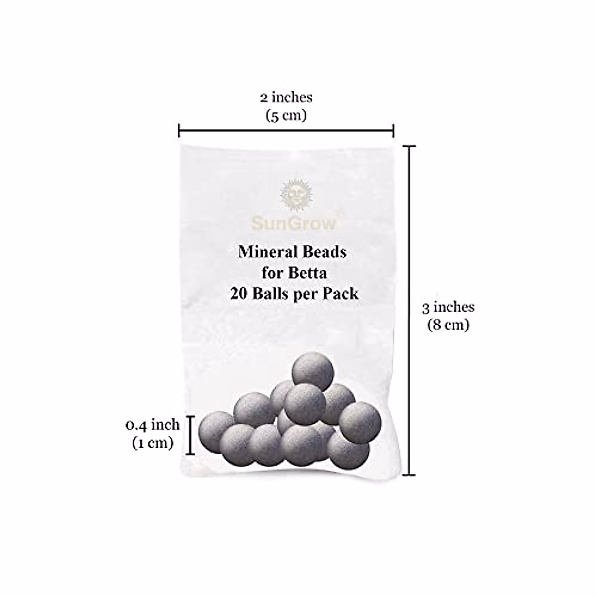 SunGrow Pleco, Snail & Crayfish Balls, Calcium-Rich Balls for Perfect Balance, Make Fish Fins' Vivid and Vibrant, 20 Pcs