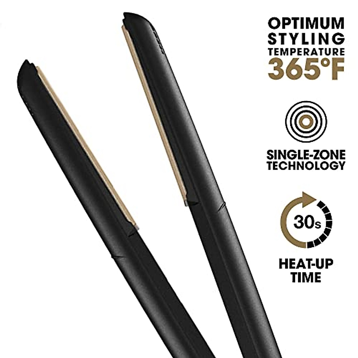 ghd Original Styler | 1" Flat Iron Hair Straightener, Optimum Styling Temperature for Professional Salon Quality Results, No Extreme-Heat Styling Damage, Ceramic Heat Technology | Black