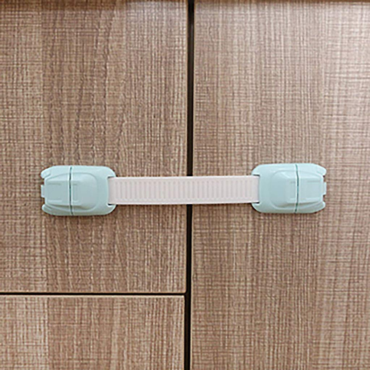 Toxz 4Pcs Baby Safety Drawer Locks Baby Safety Door Drawer Lock Safety Protection,Refrigerator Locks with Adhesive,PP Material,Good Flexibility,Microwave Ovens Locks