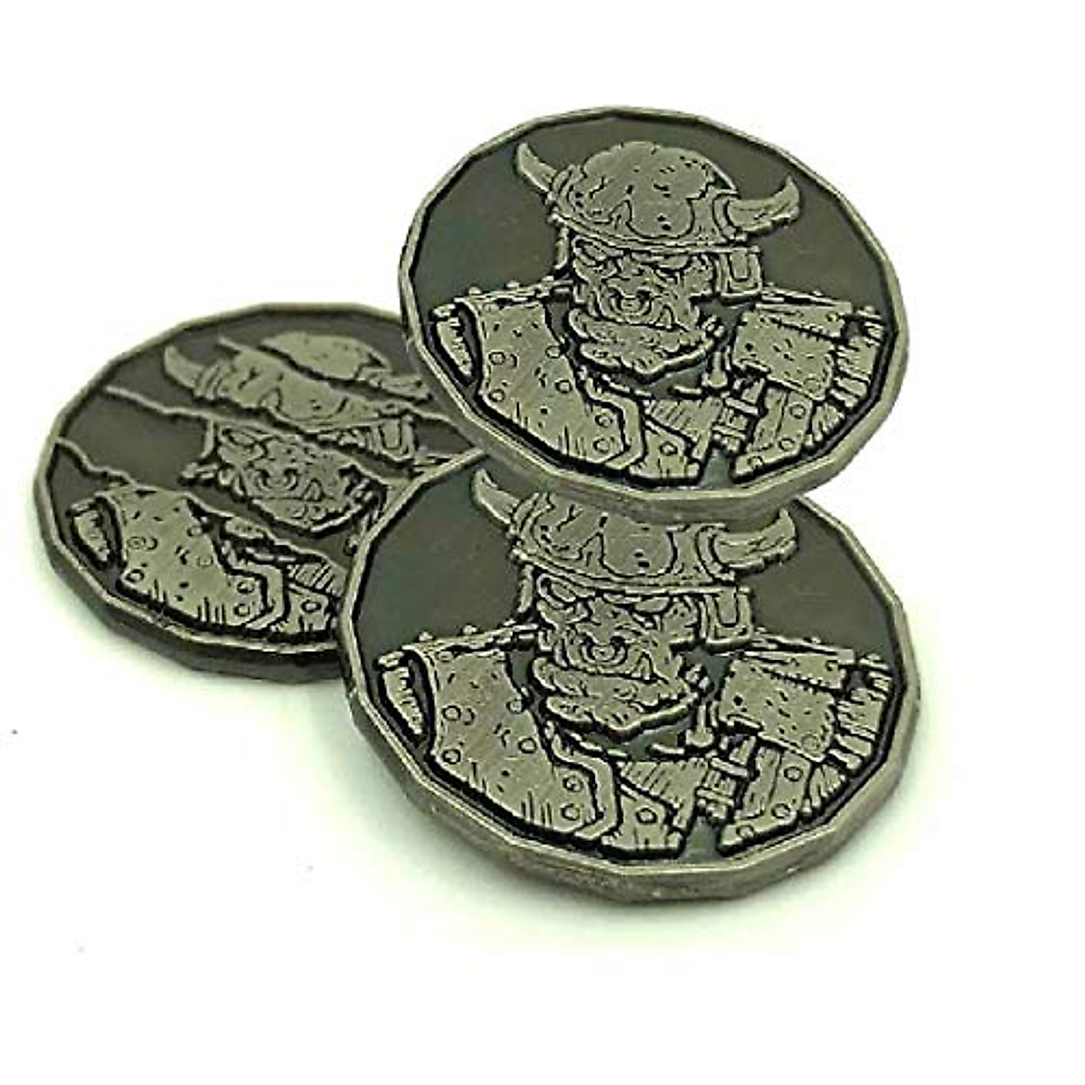 Orc Monster Coin Tokens (5 Pack) || Army of Orcs Coins || Metal Coins || Solidier Coins || RPG || Miniature Tokens || Adventure Coins || D&D Play || Miniature and Tabletop Gaming