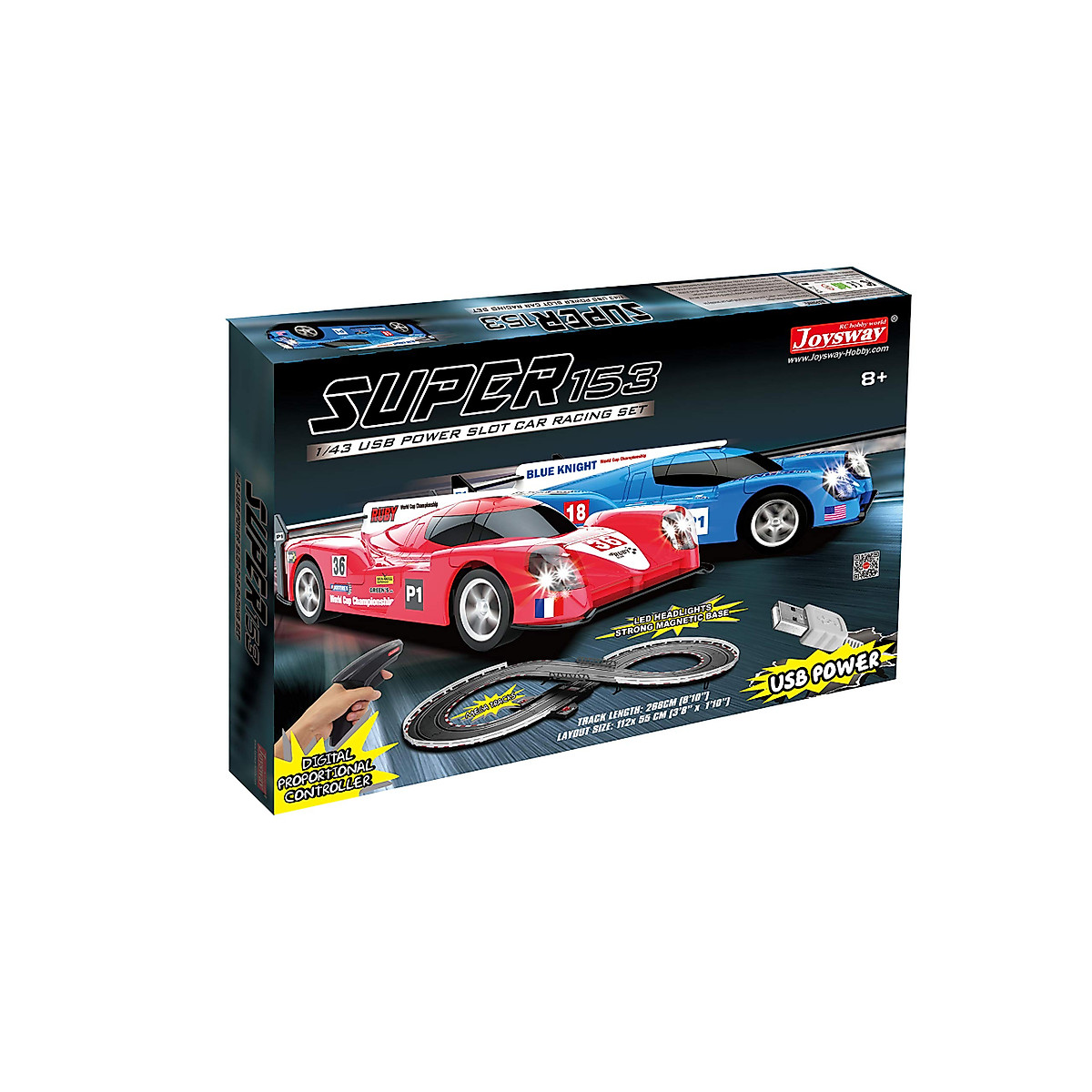 Joysway Super 153 USB Power Slot Car Racing Set